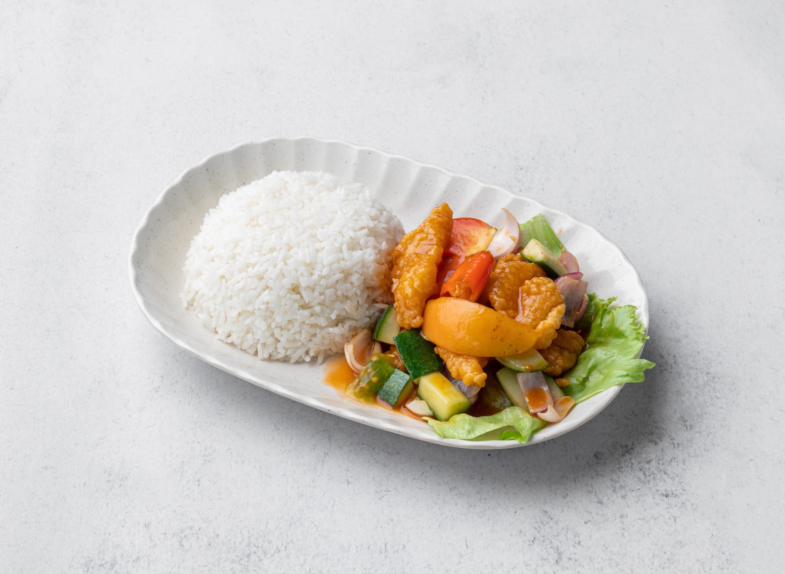 Sweet & Sour Sliced Fish with Plain Rice - 89.7 Supper Club